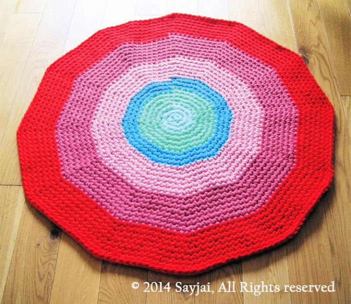 30 Free Crochet Rug Patterns for Beginners - Crochet Me