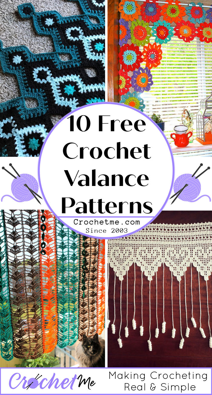 10 Free Crochet Valance Pattern (Download PDF) - Crochet Me