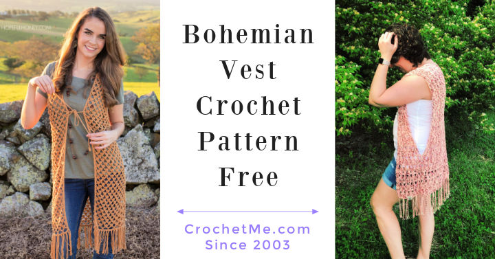 Bohemian Vest Crochet Pattern Free - Crochet Me