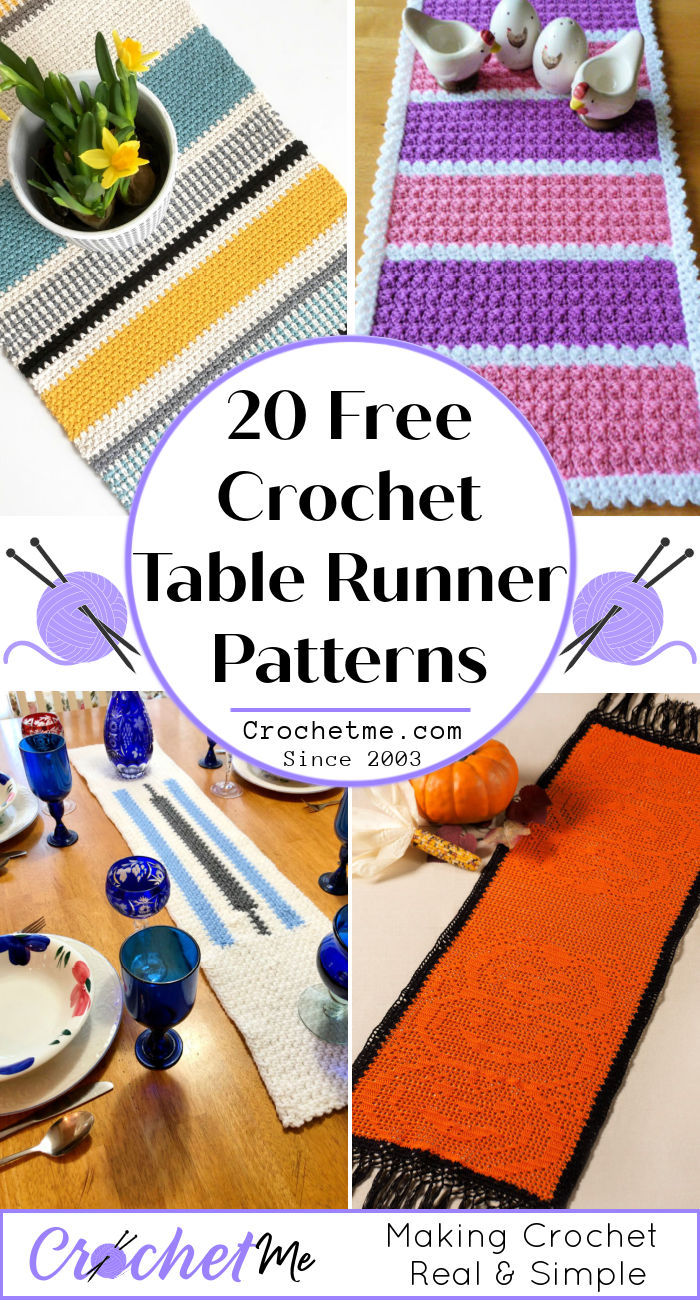 20 Free Crochet Table Runner Patterns - Crochet Me