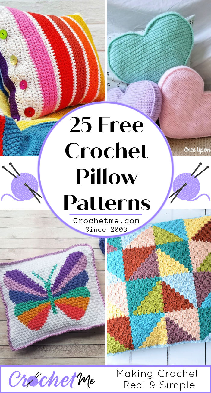 25 Free Crochet Pillow Patterns - Crochet Me