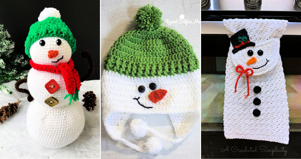 25 Free Crochet Snowman Patterns - Crochet Me