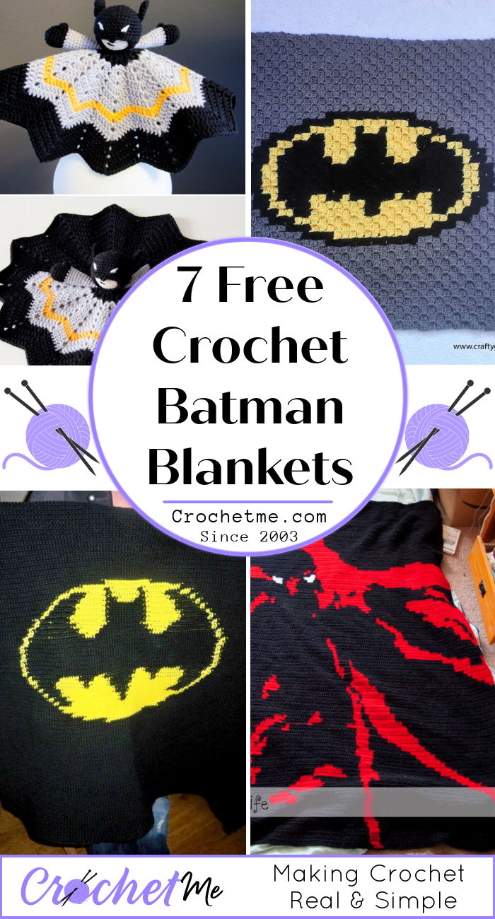 7 Free Crochet Batman Blanket Pattern - Crochet Me